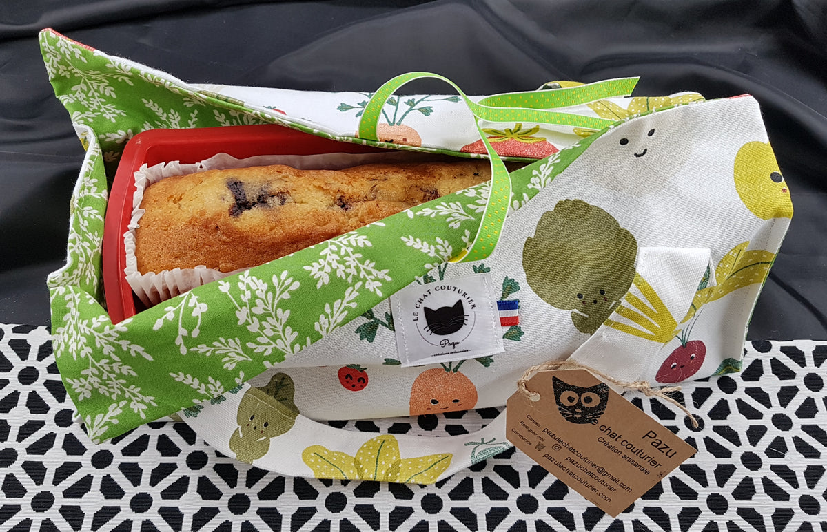 Sac à cake éco-responsable – Pazu, le chat couturier